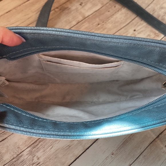 thirty-one | Bags | Thirty One Half Moon Crossbody Denim Distressed ...